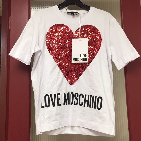 Love Moschino | Tops | Love Moschino Embellished Tee New With Tags ...